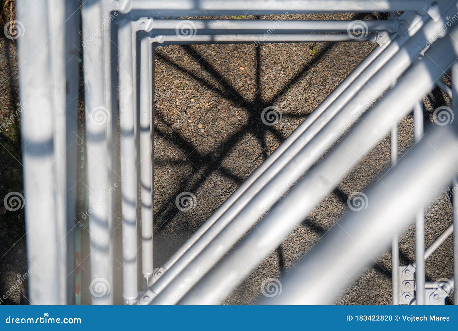 Architecture Detail Modern Metal Structure Pattern Construction. Czech ...