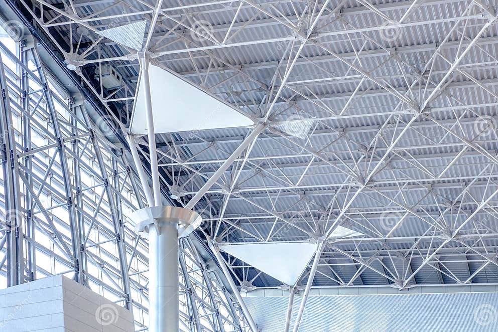 Architecture Detail Modern Metal Structure Pattern Construction Stock ...