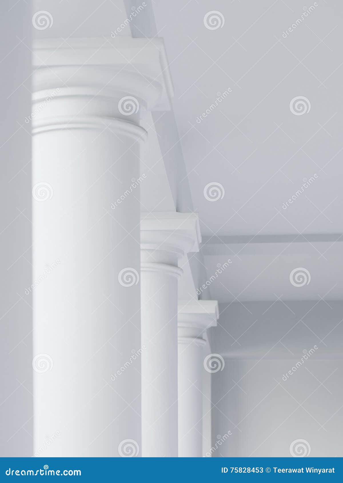 Architecture Detail White Columns Rows Stock Image - Image of design ...