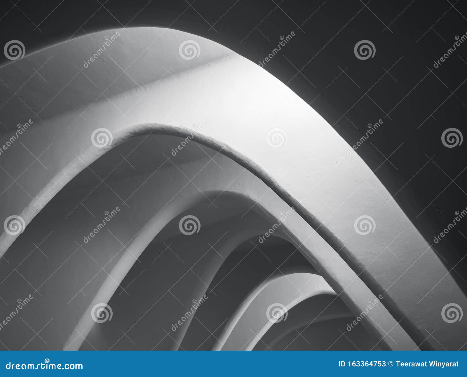 Architecture Details Ceiling Curve Space Cement Wall Texture Abstract ...