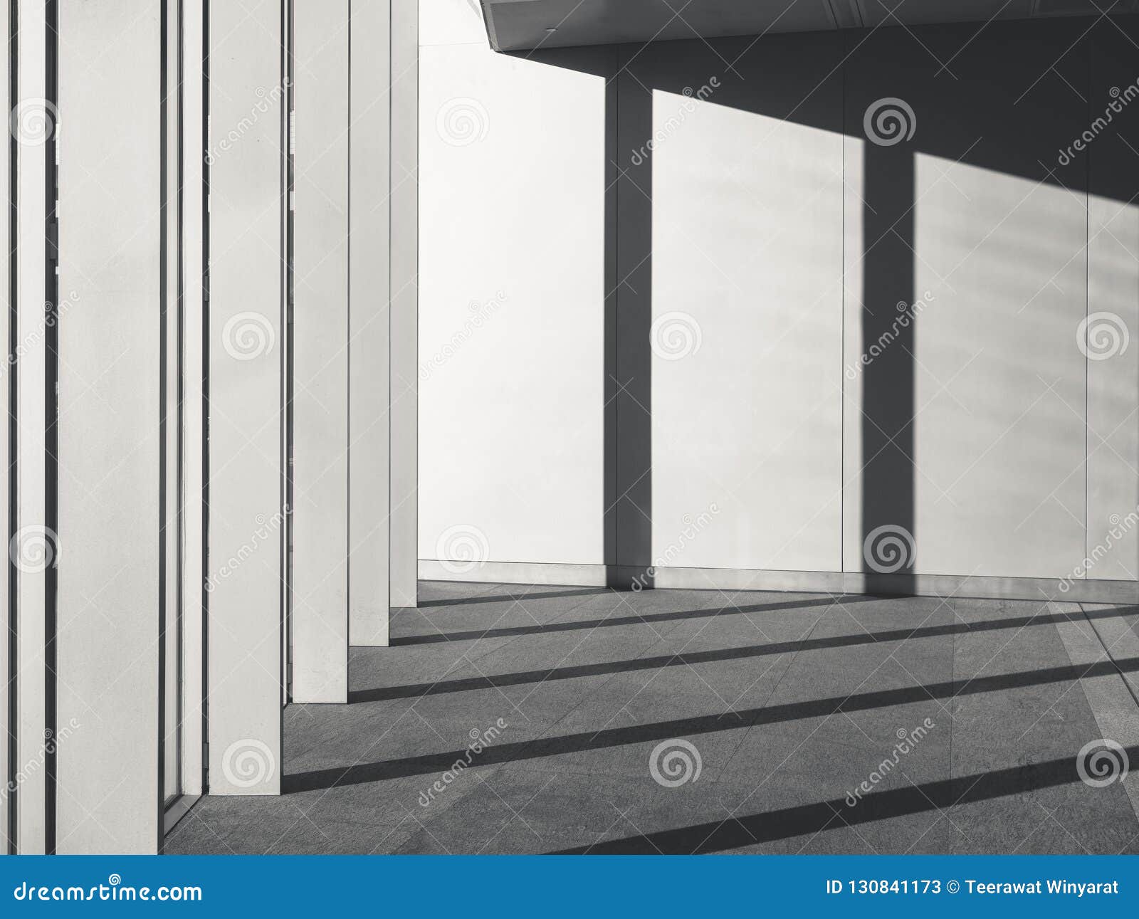 Architecture Details Cement Concrete Wall with Columns Shade and Shadow ...