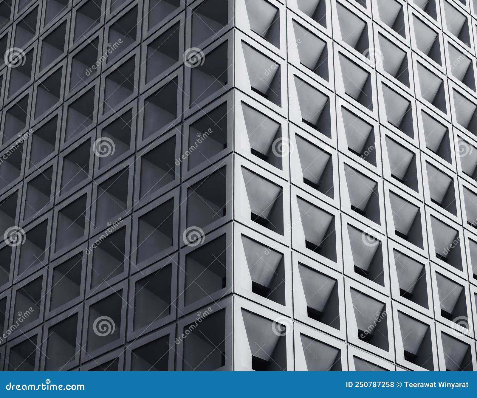 Architecture Details Geometric Pattern Square Cement Block Stock Photo ...