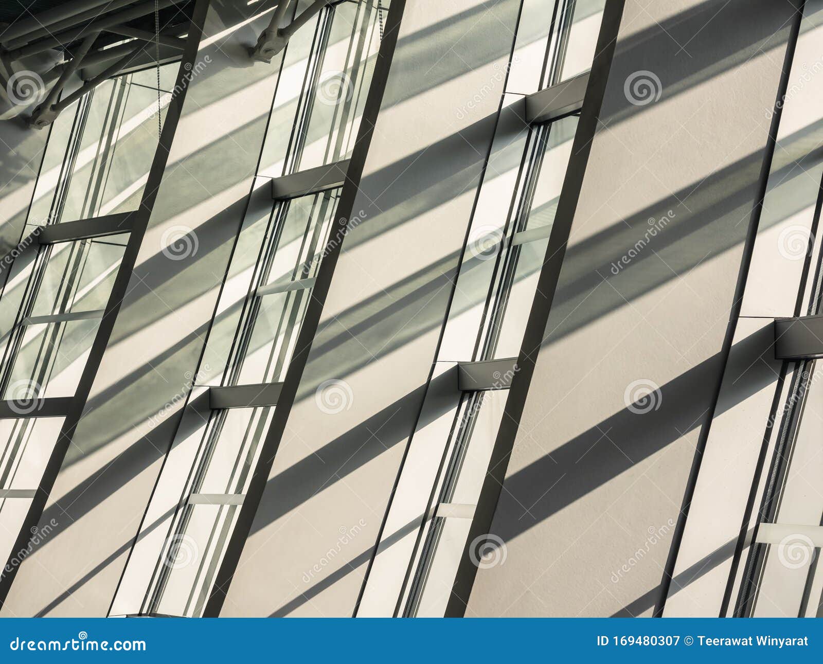 Architecture Details Glass Wall Panel Shade Shadow Steel Structure ...