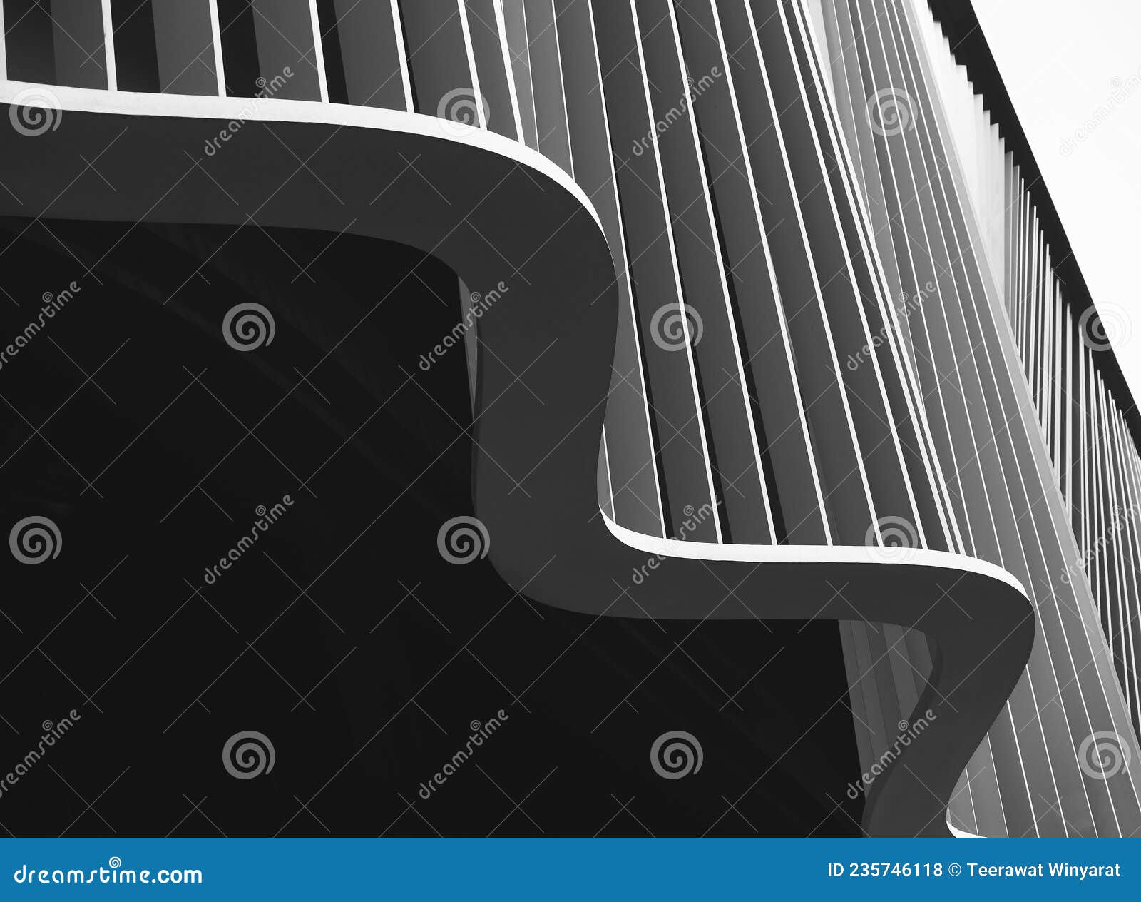 Architecture Details Steel Pattern Curve Modern Building Design Stock ...