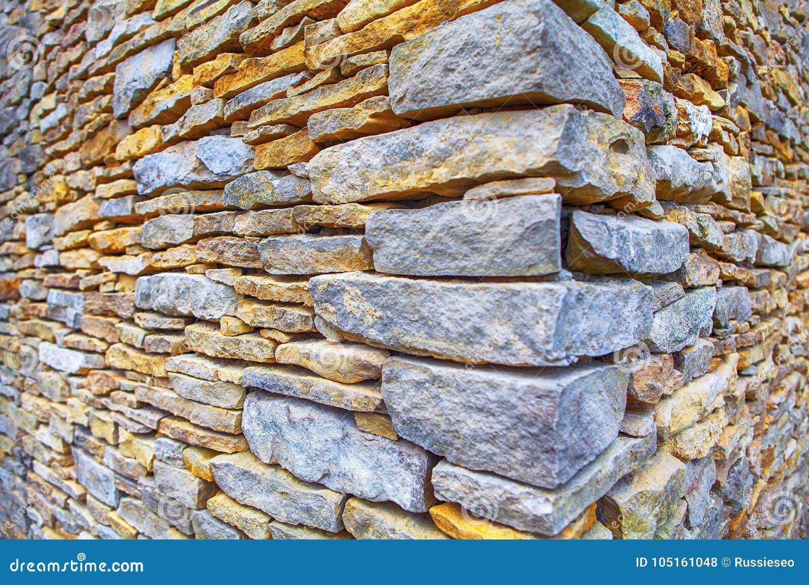 Stone wall corner stock photo. Image of built, gray - 105161048