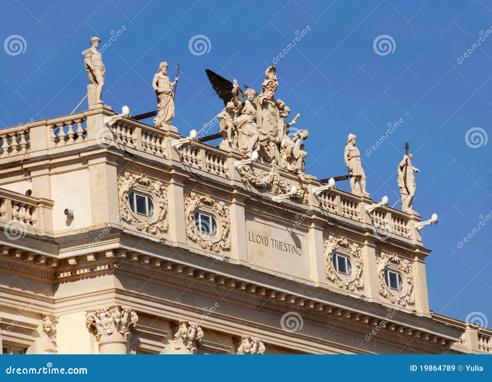 Architecture Details Trieste Stock Image - Image of blue, roof: 19864789