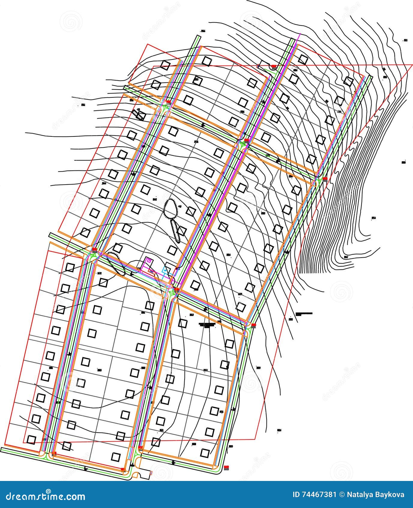 Architecture diagram stock illustration. Illustration of settlement ...