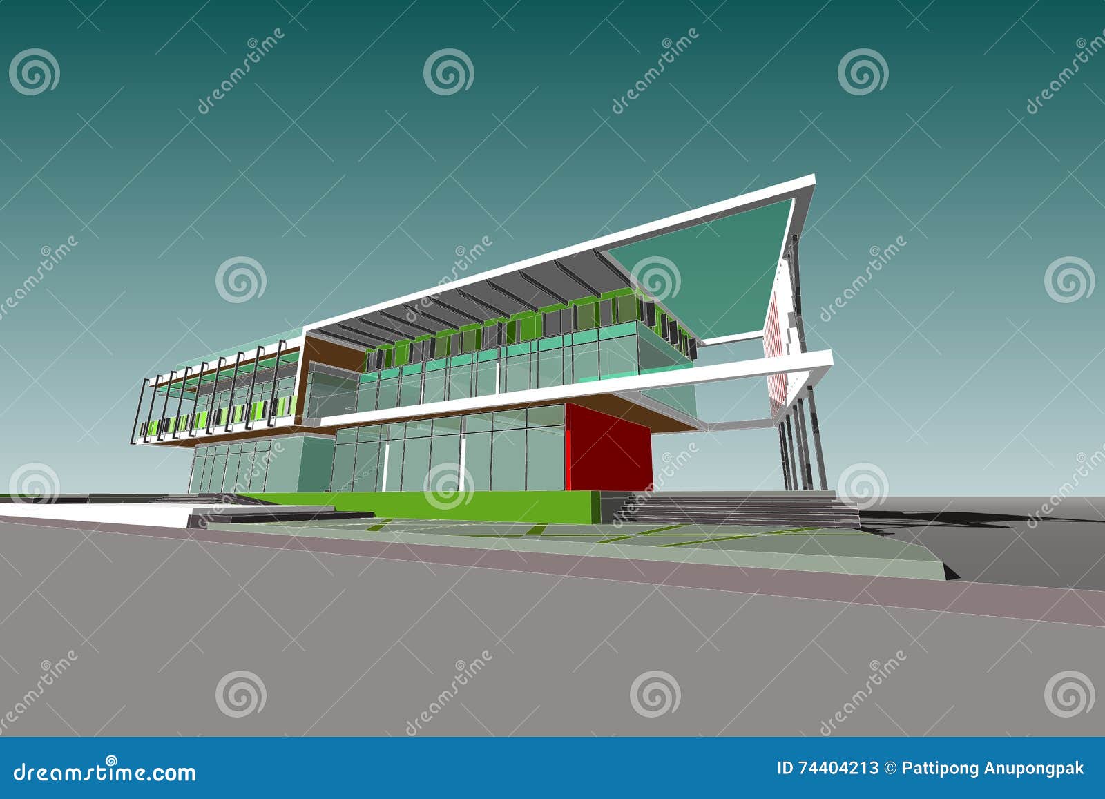 Architecture Drawing High-rise Building Structure Stock Illustration ...
