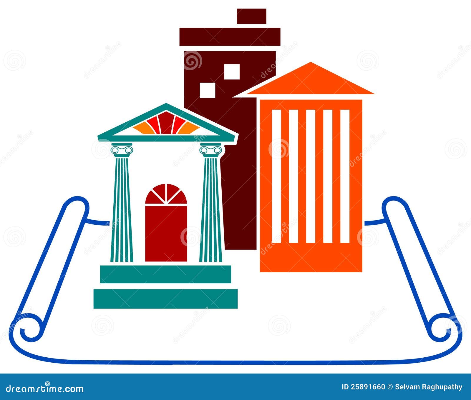 Architecture emblem stock vector. Illustration of building - 25891660