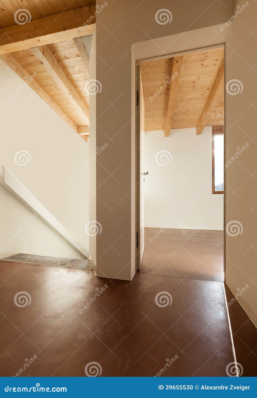 Architecture, empty loft stock photo. Image of chalet - 39655530
