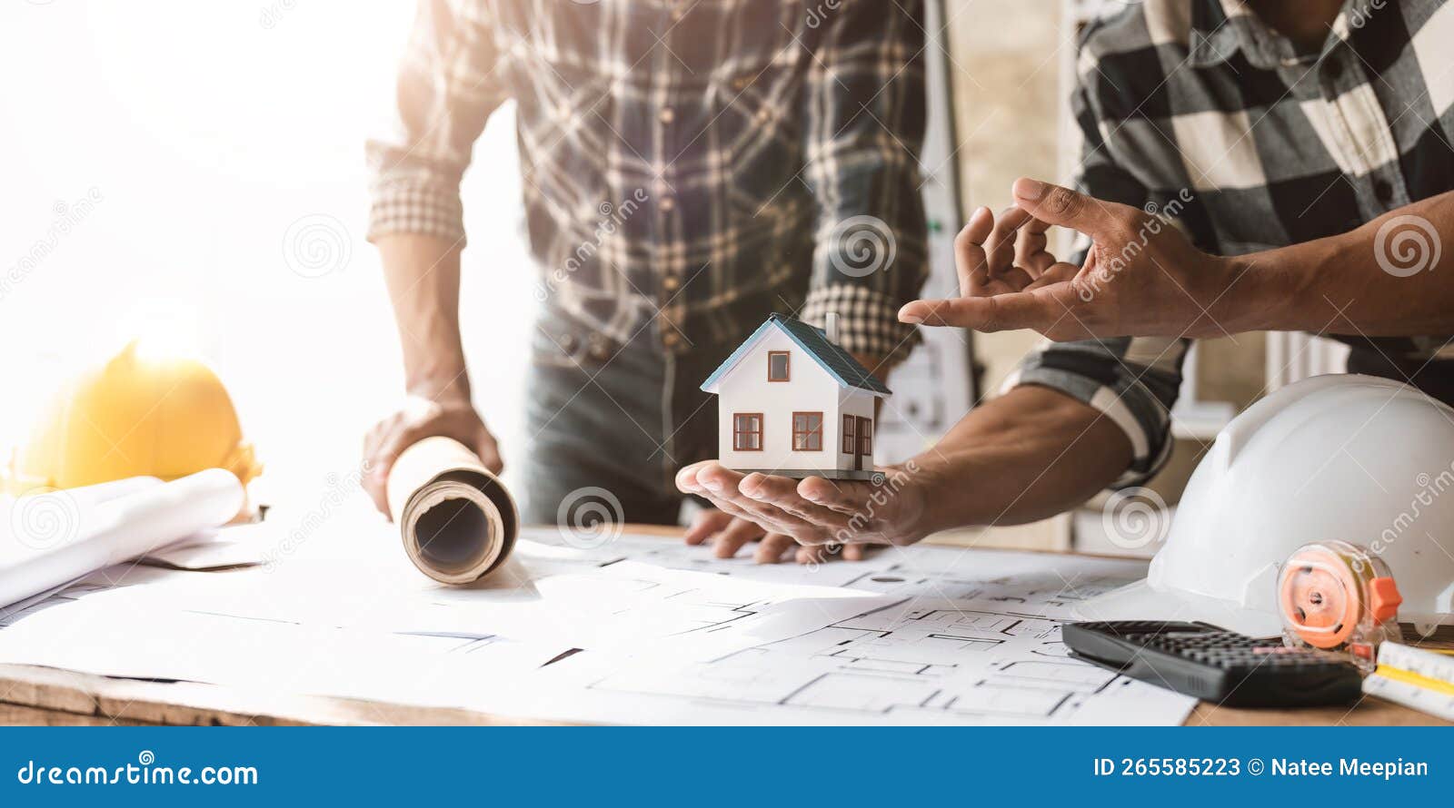 Architecture Engineer Teamwork Meeting Working for Architectural ...