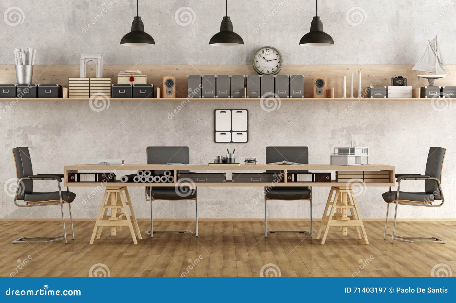 Architecture or Engineering Boardroom Stock Illustration - Illustration ...