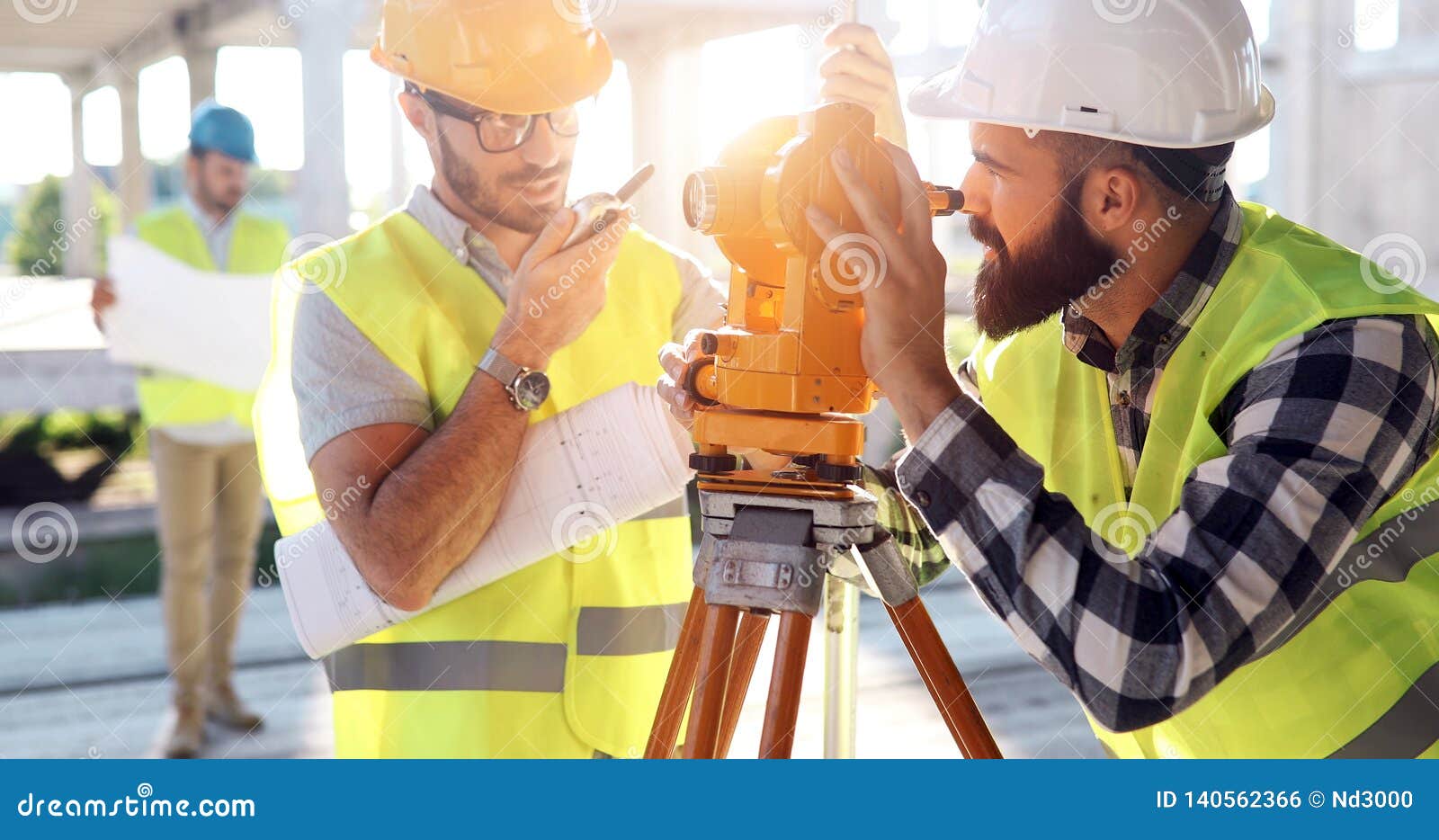 Architecture Engineering Young Teamwork Meeting at Workplace Stock ...