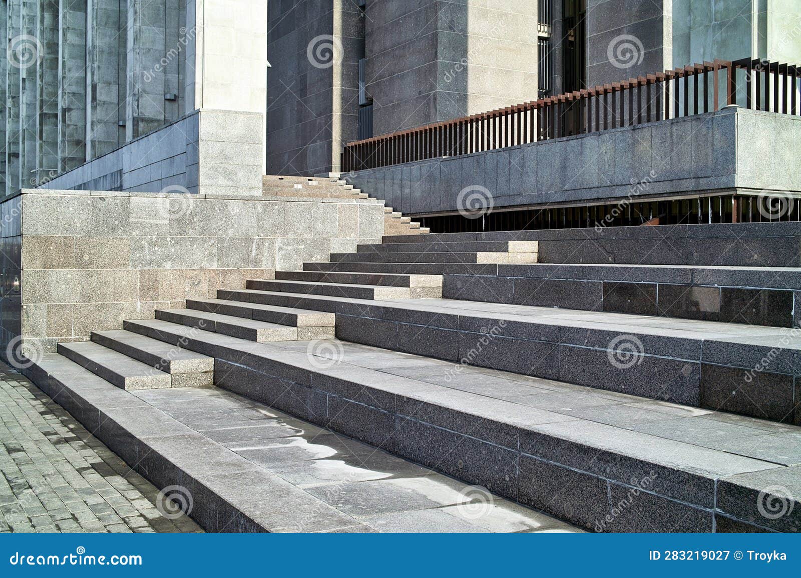 Exterior of Front Steps and a Platform at the Main Entrance To Modern ...