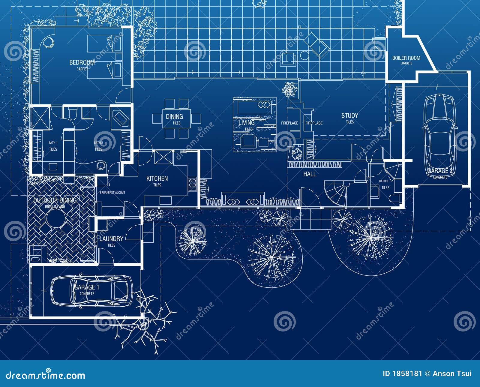 Architecture Floor Plan Background Stock Illustration - Illustration of ...