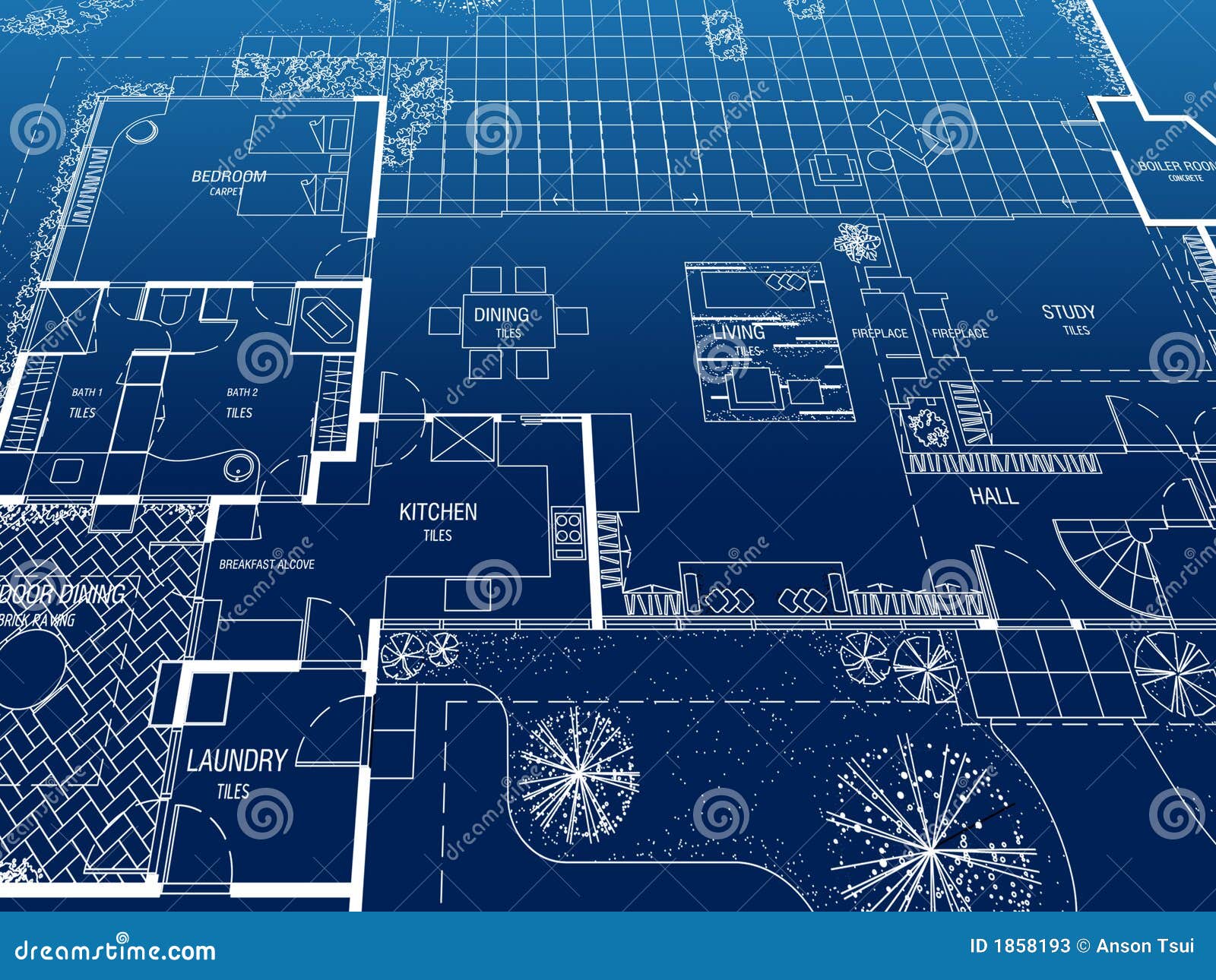 Architecture Floor Plan Background Stock Illustration - Illustration of ...