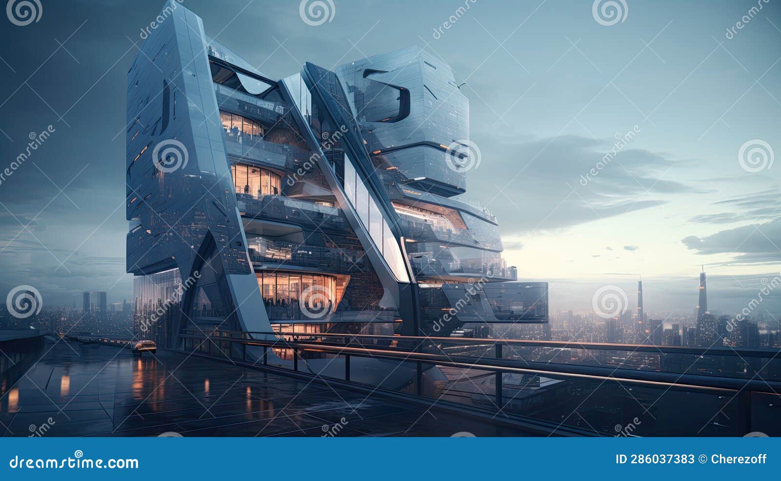 Architecture of the future stock illustration. Illustration of ...