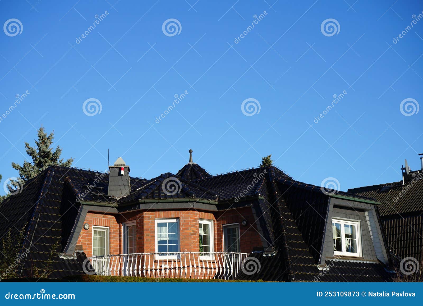 Modern German Architecture of a Single-family House. Berlin, Germany ...