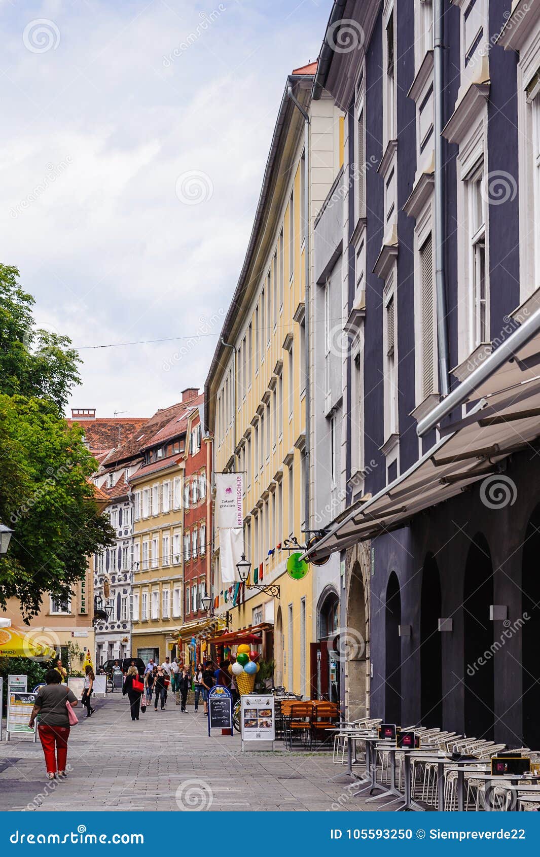 Architecture of Graz, Germany Editorial Image - Image of historic ...