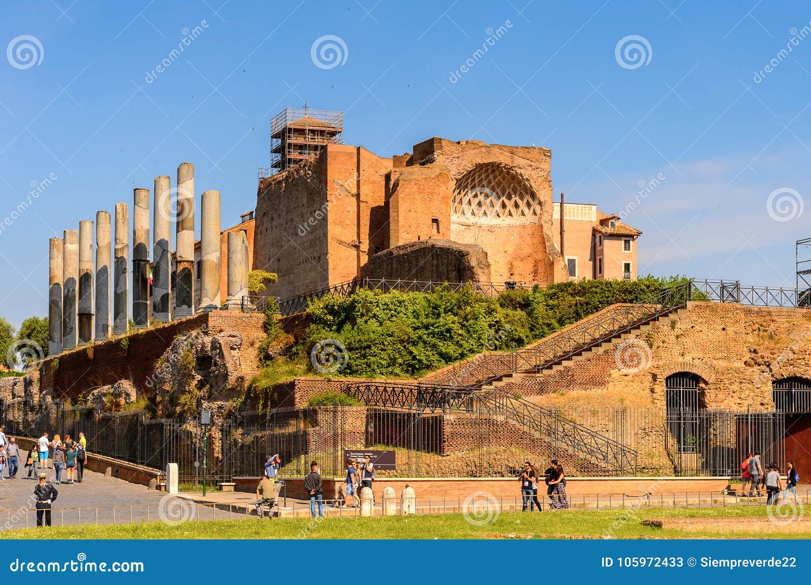 Architecture of the Historic Center of Rome, Italy. Editorial Stock ...