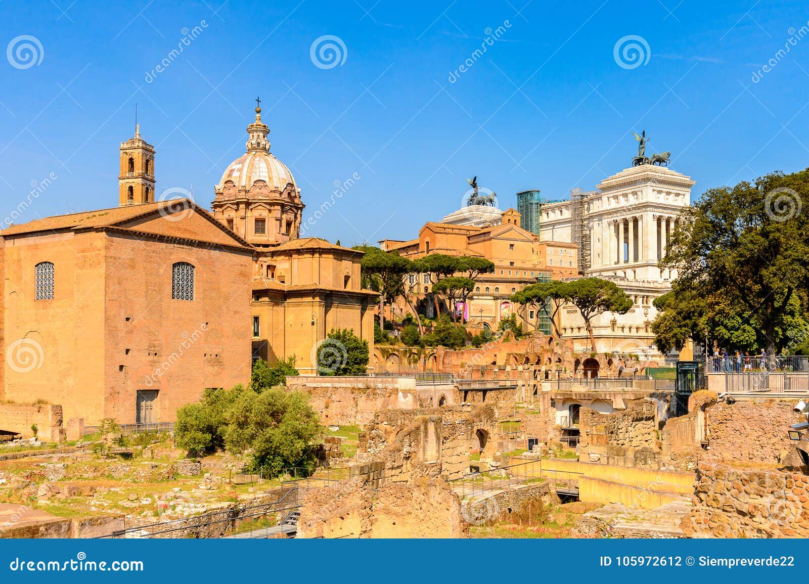 Architecture of the Historic Center of Rome, Italy. Editorial ...