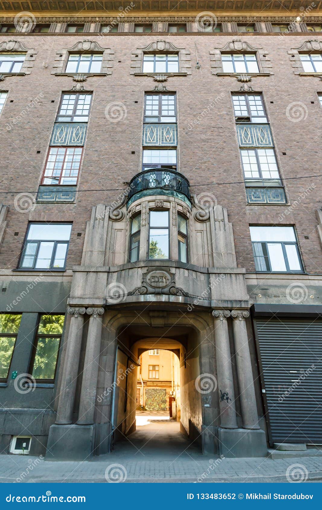 Architecture in the Historic Part of the City of Vyborg, Russia Stock ...
