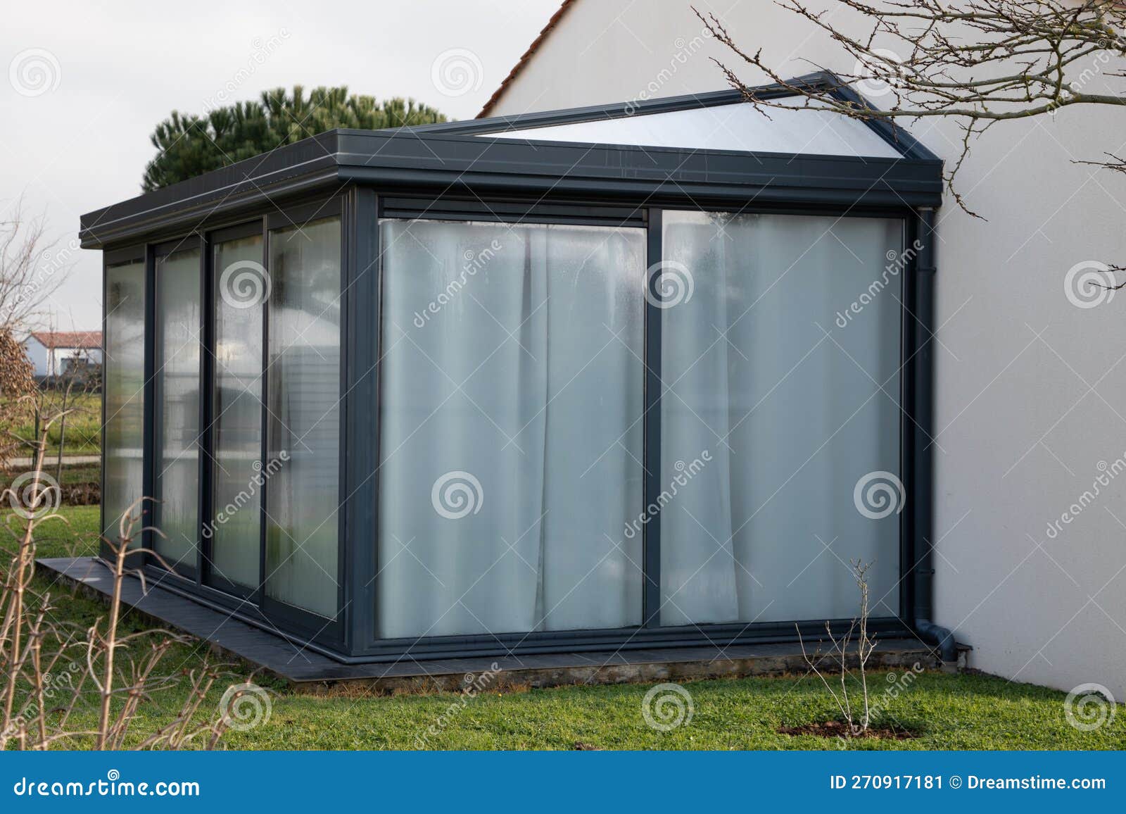 Architecture Home Garden Exterior of Modern Villa Veranda Stock Image ...