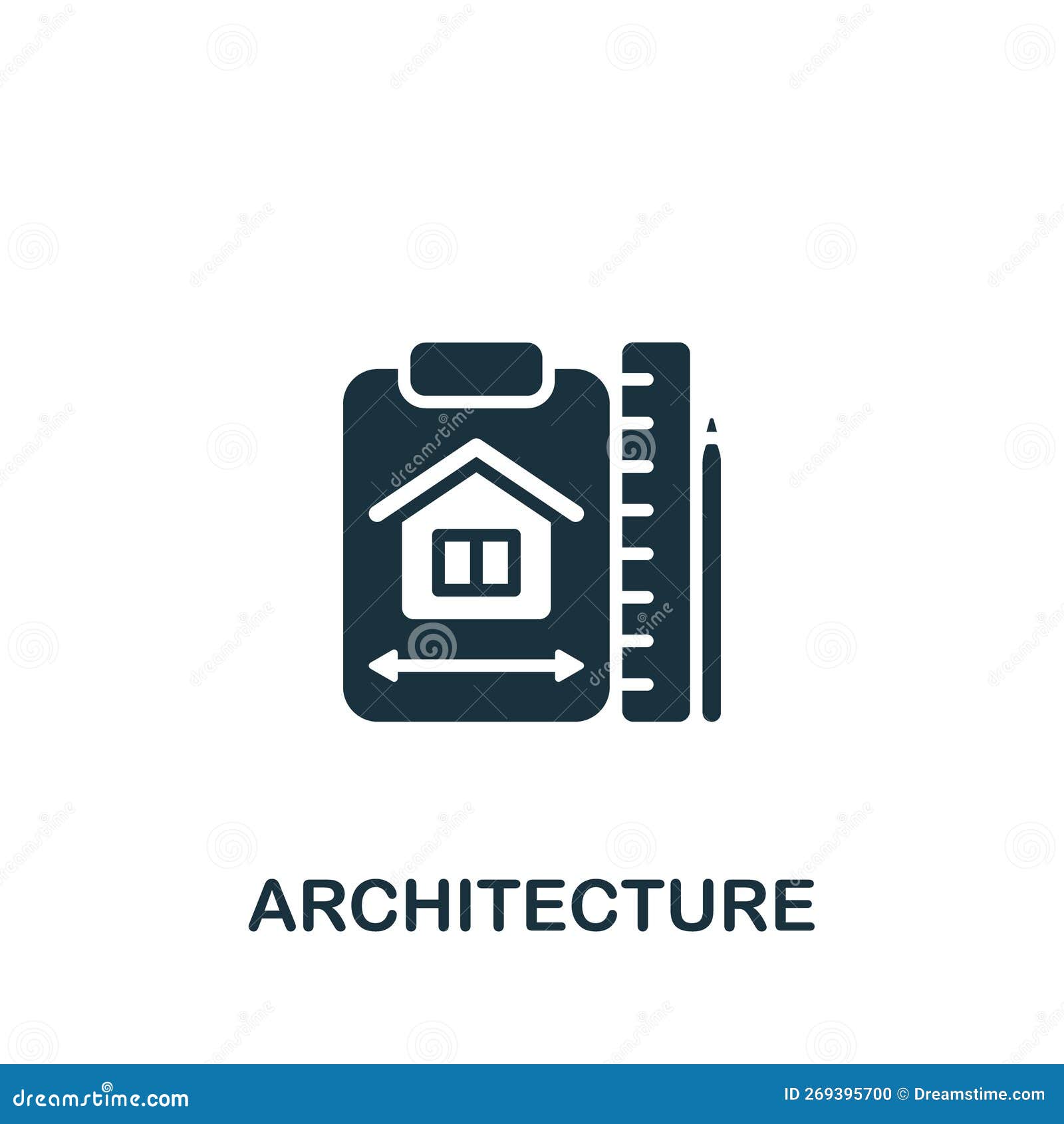 Architecture Icon. Monochrome Simple Sign from Engineering Collection Stock Vector ...