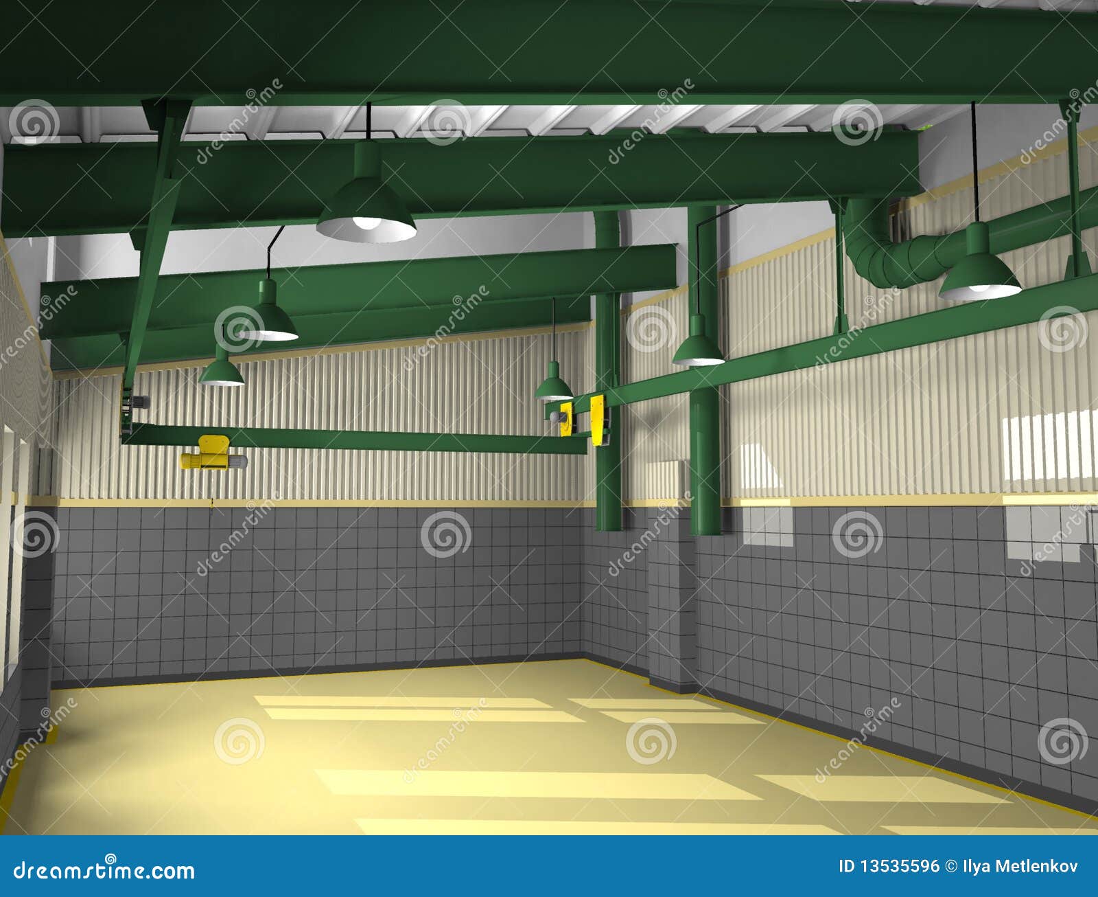 Ventilation Ducts Of Multistory Building, Detailed Architectural ...