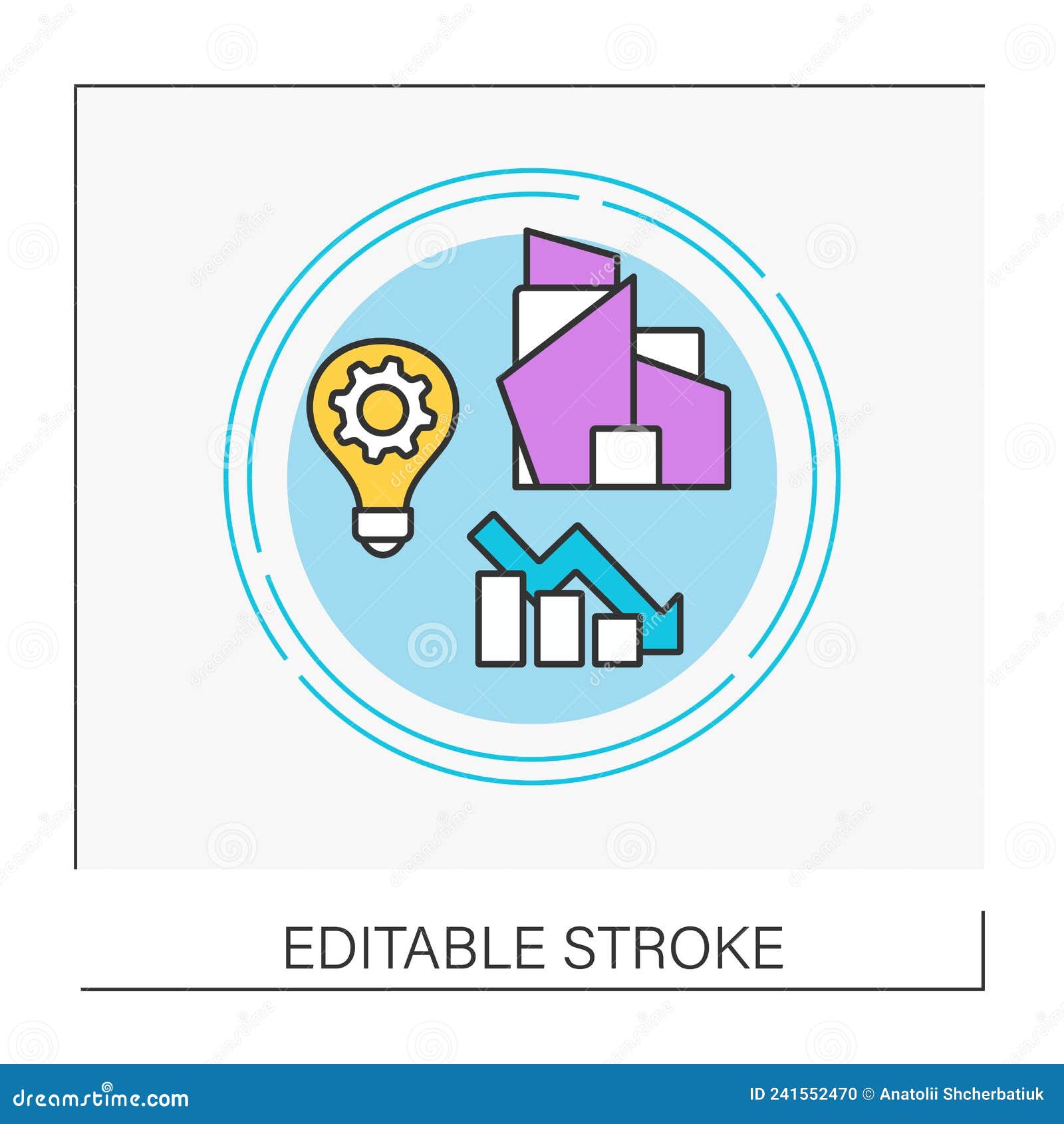 Architecture Innovation Concept Line Icon Stock Vector - Illustration ...