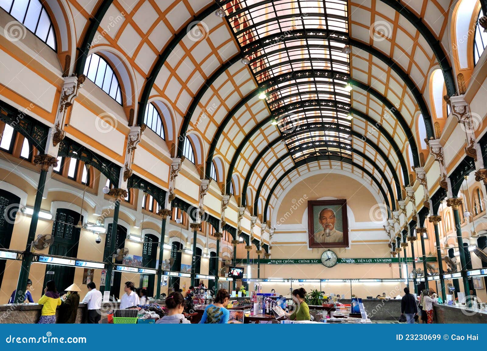 Architecture Inside of Saigon Post Office, VietNam Editorial Stock ...