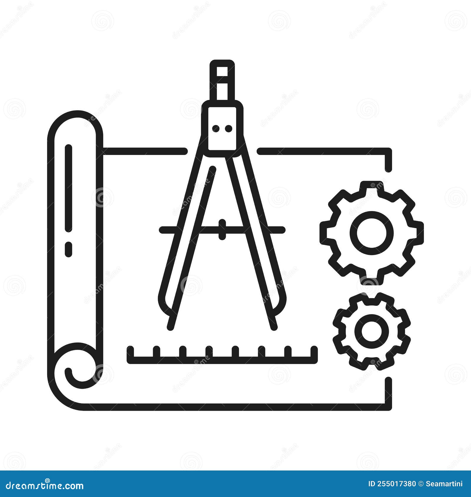 Architecture, Interior Design Project Plan Icon Stock Illustration ...