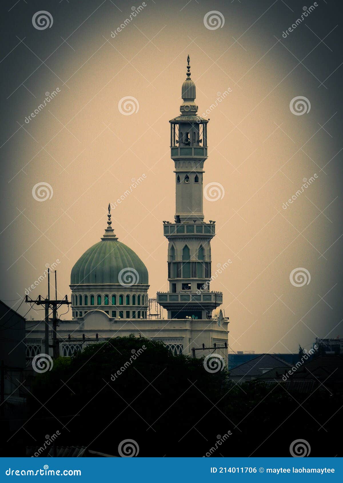 Architecture of Islamic Religion Building. Stock Photo - Image of ...