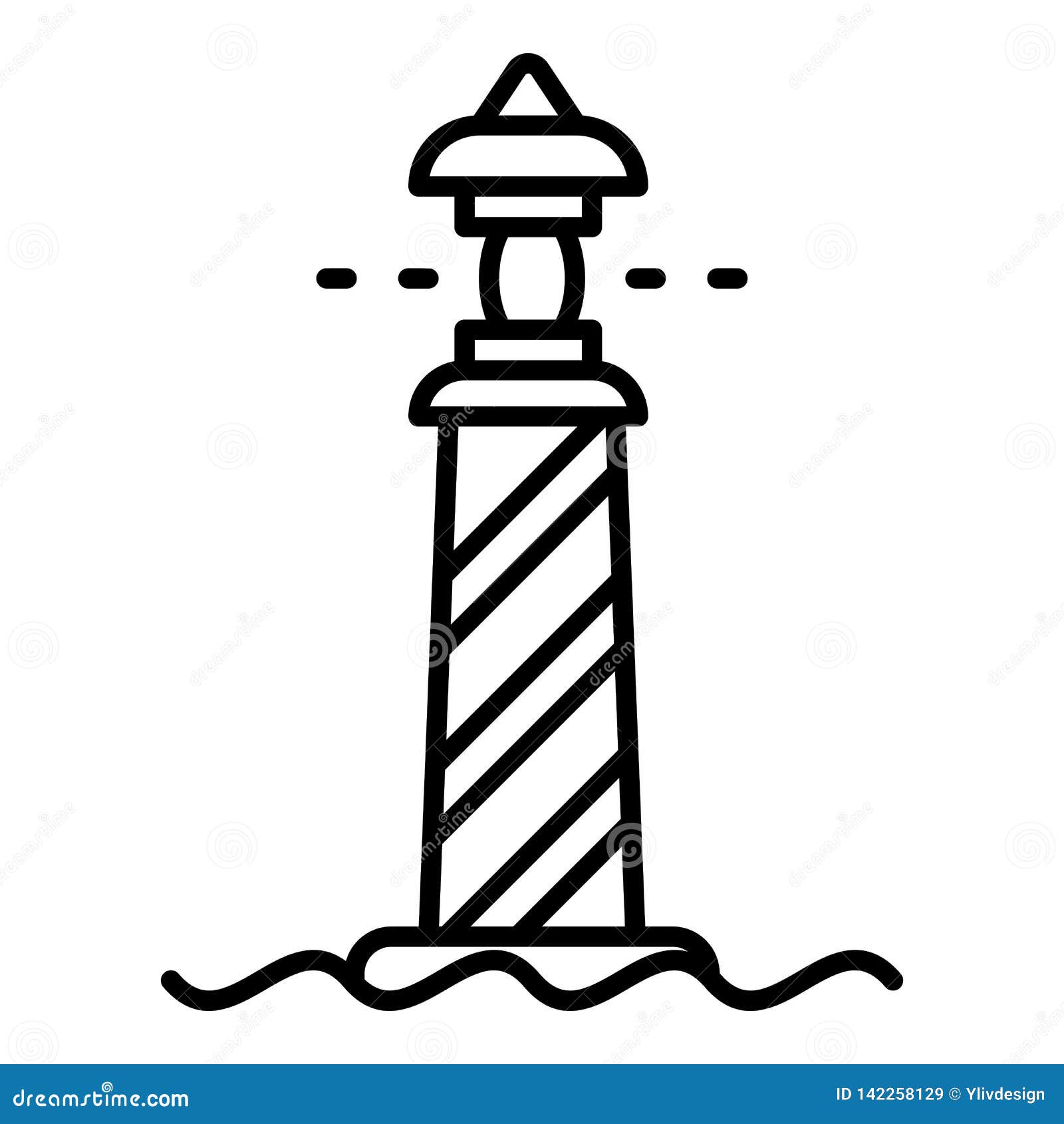 Architecture Lighthouse Icon, Outline Style Stock Vector - Illustration ...