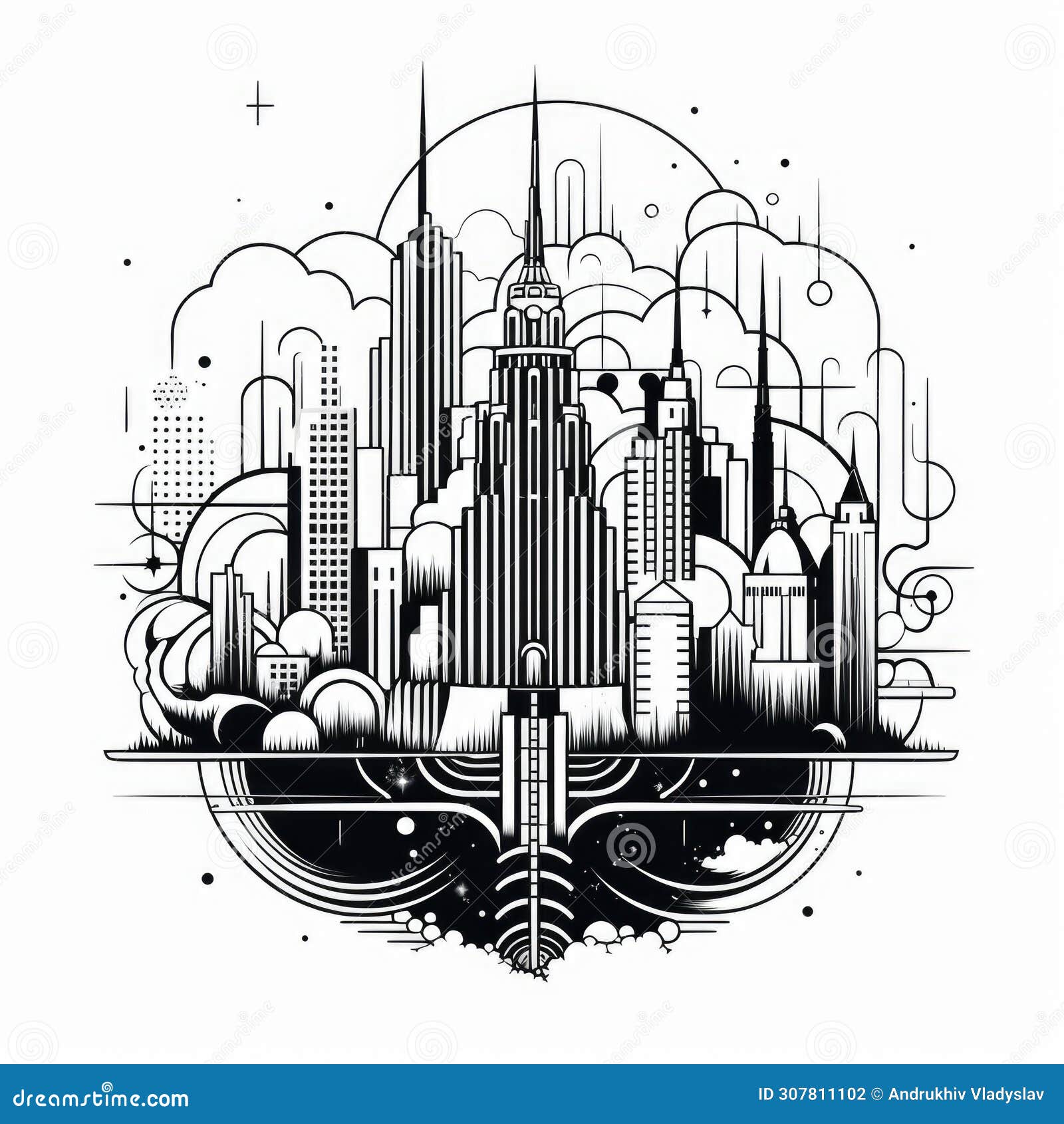 Architecture Line Art. Logo Design for Use in Graphics Stock ...