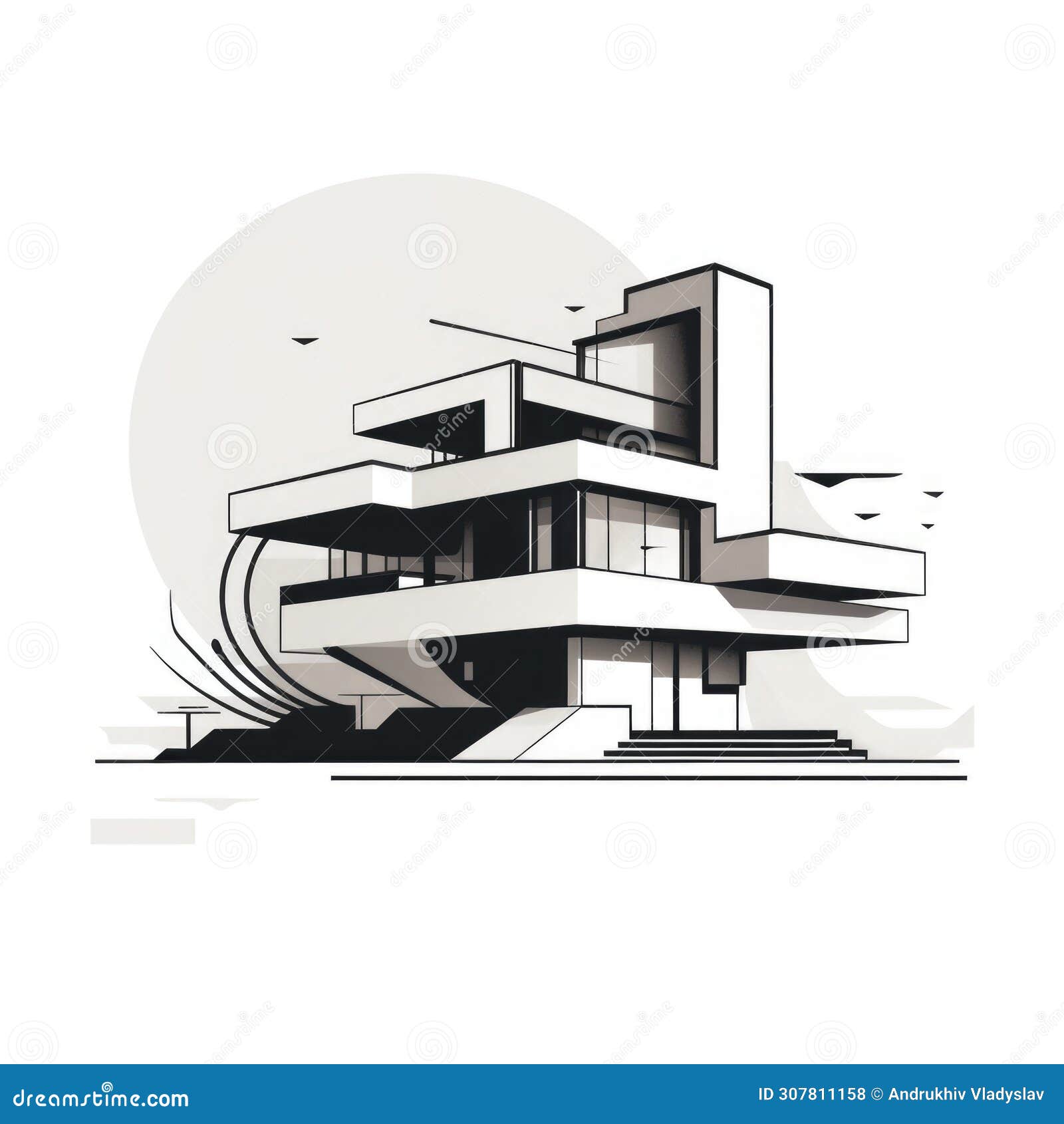 Architecture Line Art. Logo Design for Use in Graphics Stock ...