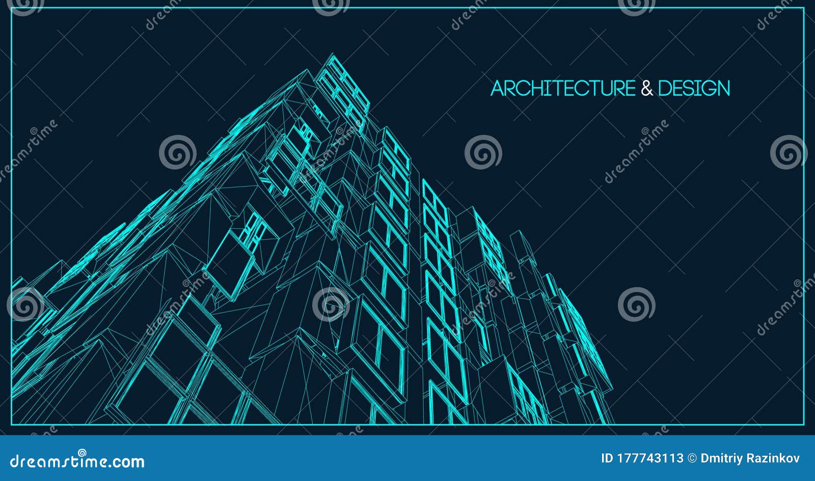 Architecture Line Background. Building Construction Sketch Vector ...