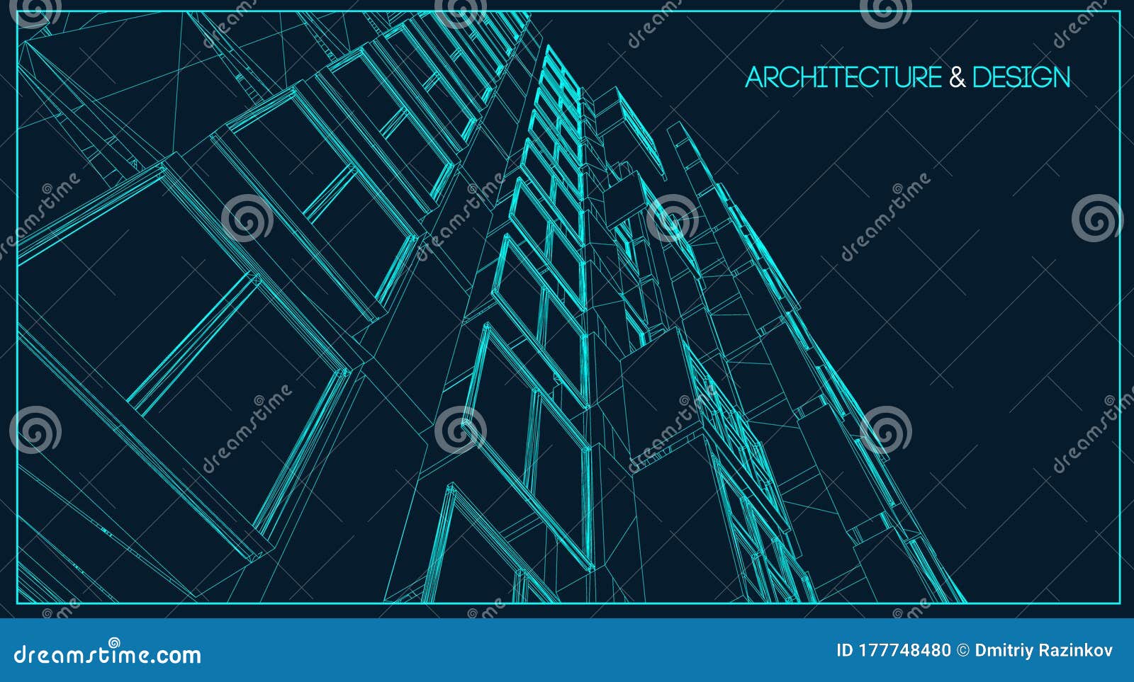 Architecture Line Background. Building Construction Sketch Vector ...