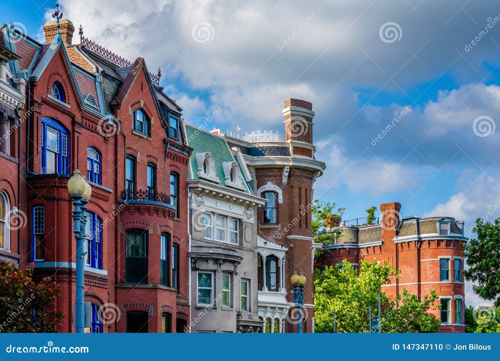 Architecture at Logan Circle, in Washington, DC Stock Photo - Image of ...