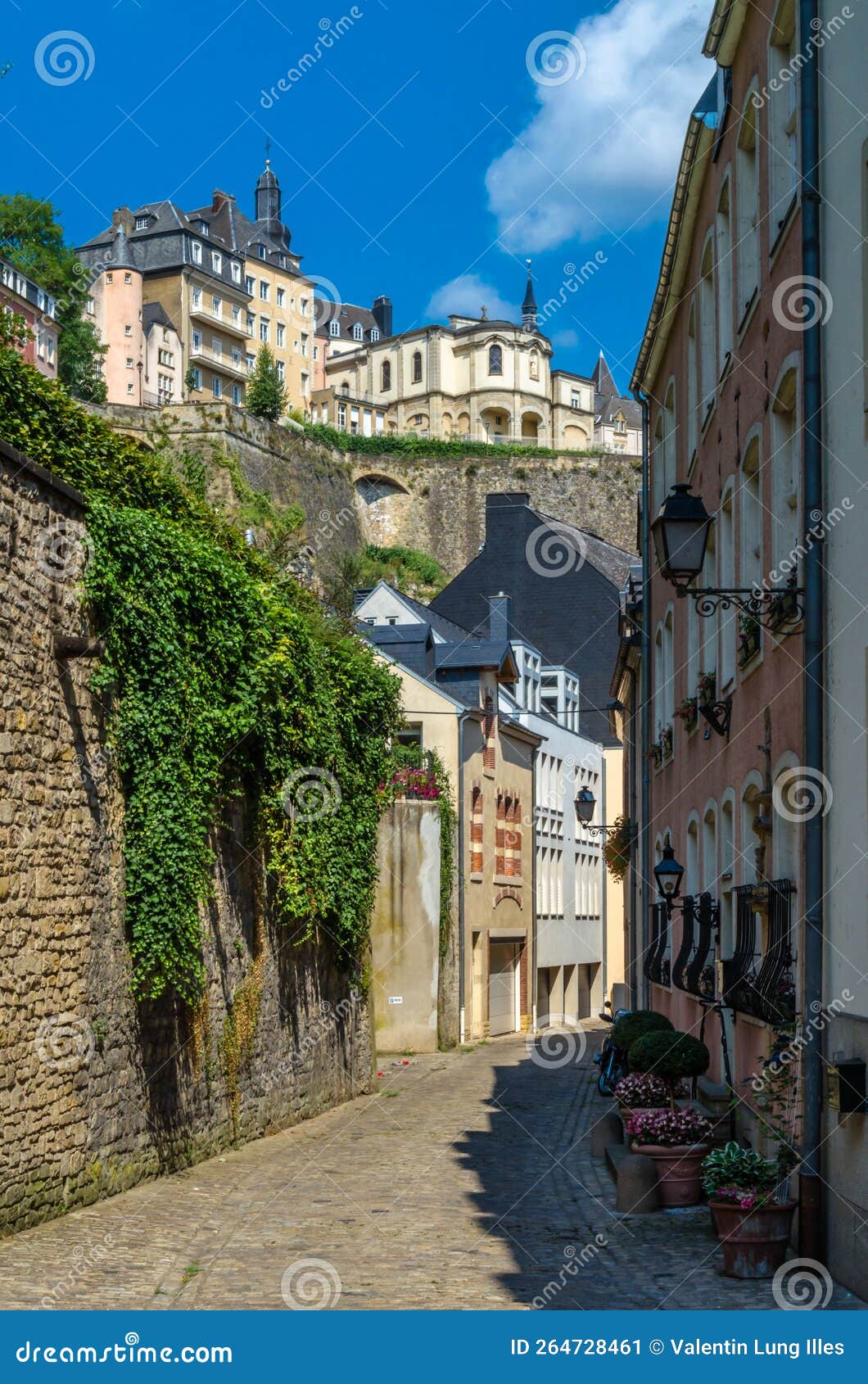 Architecture in Luxembourg City Stock Image - Image of tourism, view ...