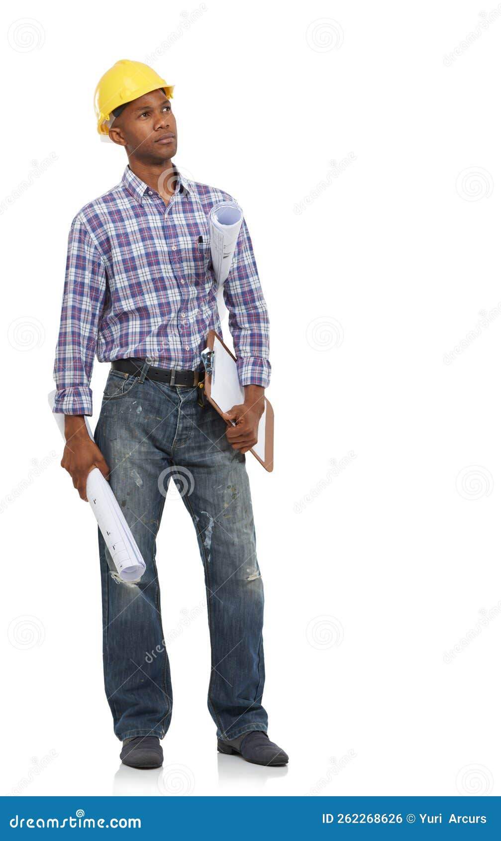 Architecture Manager, Black Man and Engineer Planning Building ...