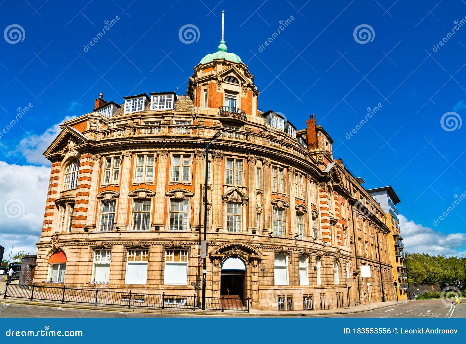 Architecture of Manchester in England Stock Photo - Image of blue ...