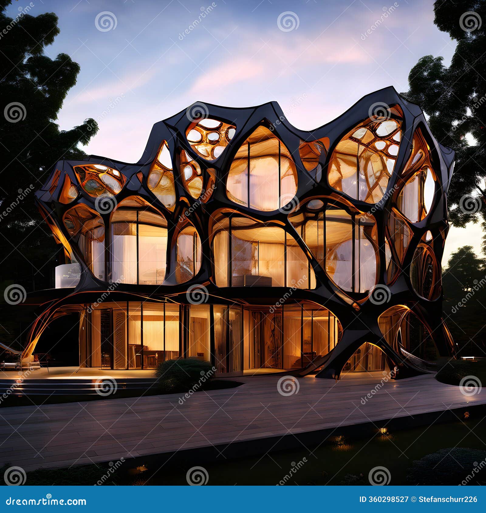 Building Design Of A Network Of Interconnected Shapes Inspired By The ...