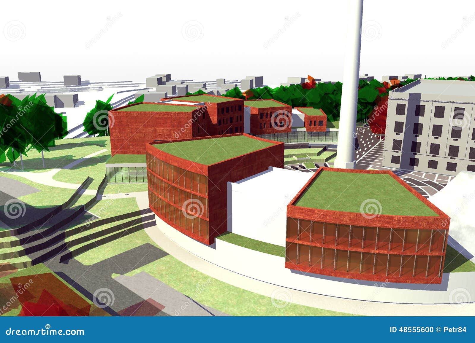 Architecture model stock illustration. Illustration of sustainable ...