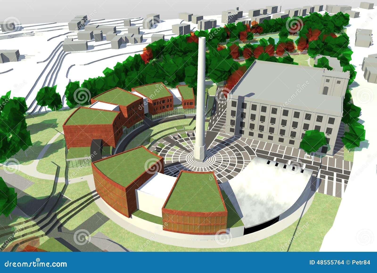 Architecture model stock illustration. Illustration of sketch - 48555764