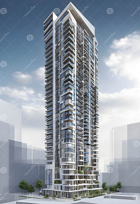 Three Dimensional Rendering of a Modern Office Building Stock ...