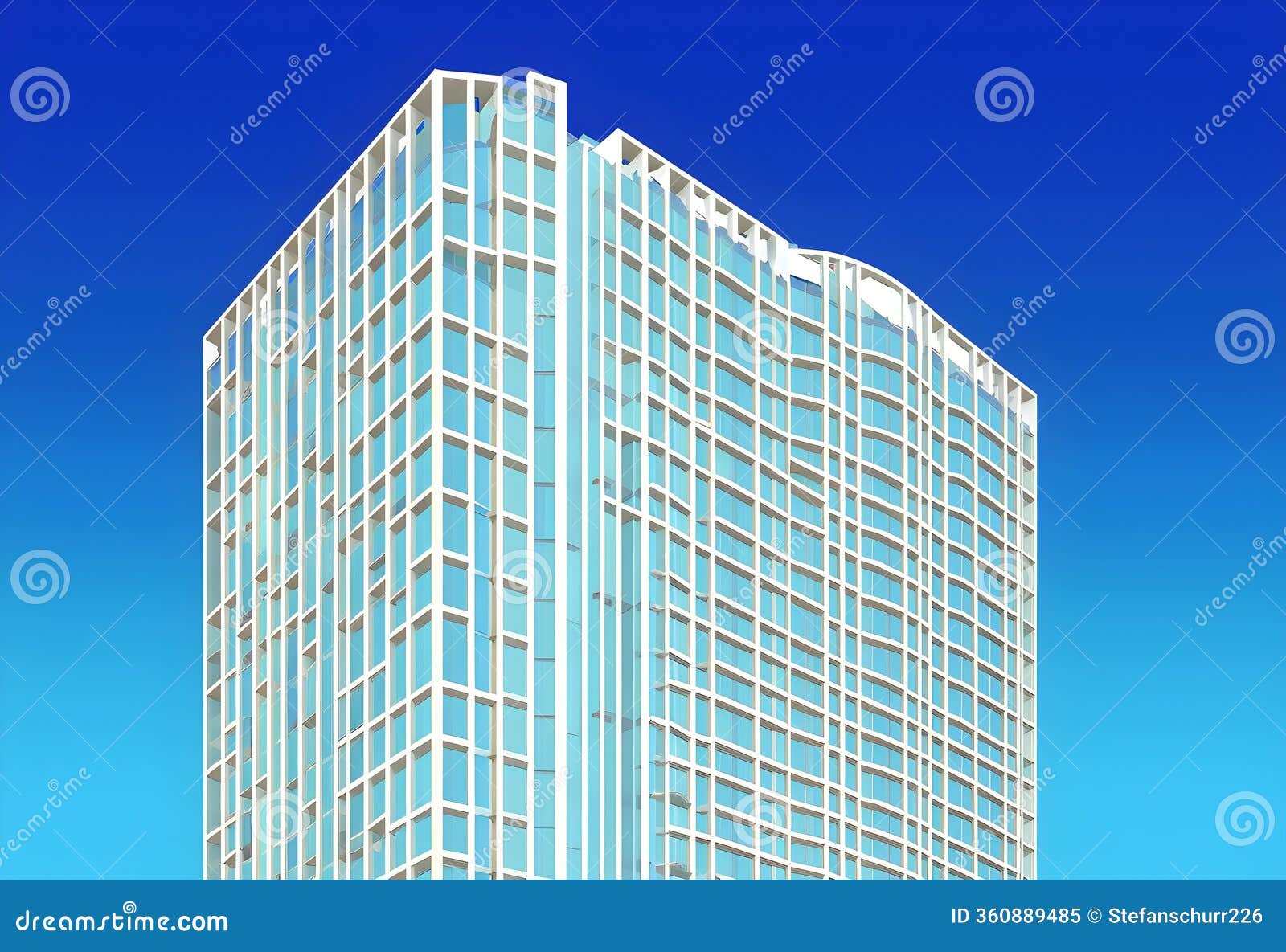 Three Dimensional Rendering of a Modern Office Building Stock ...