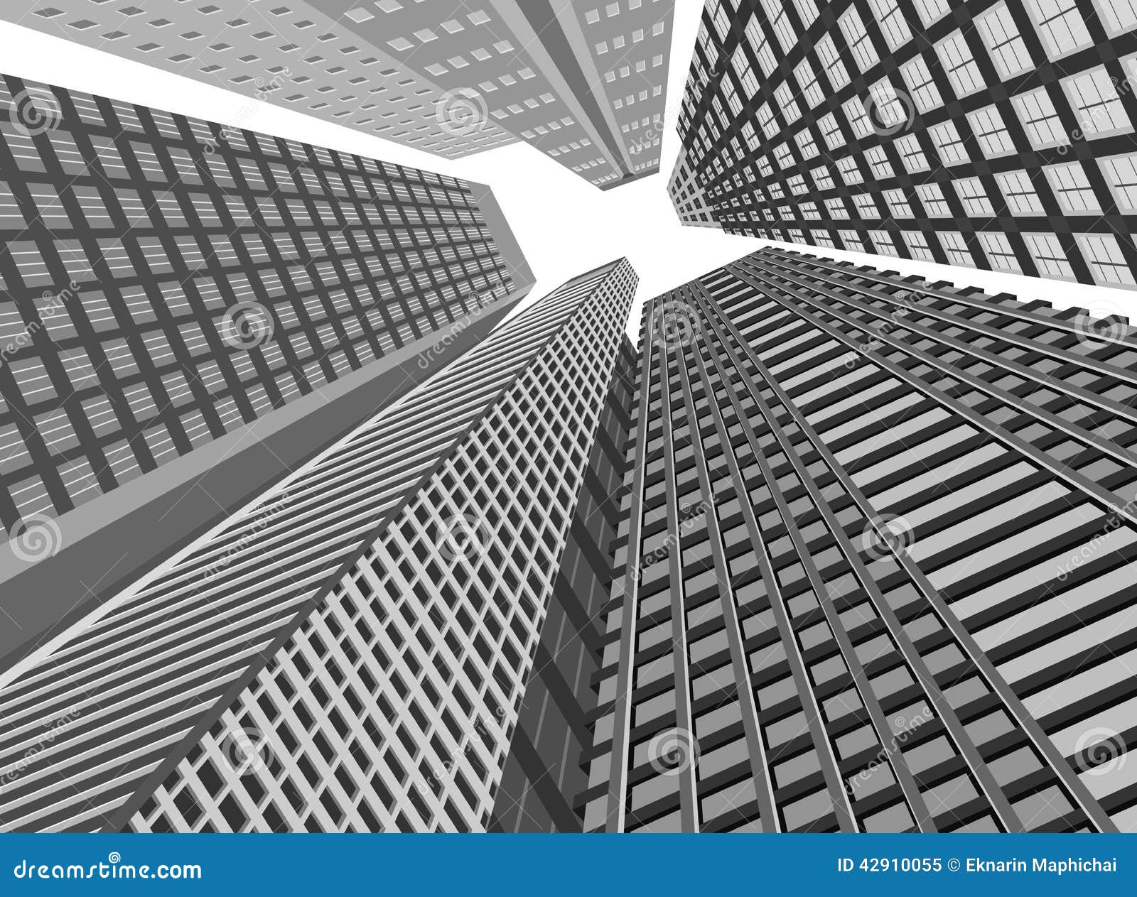 Architecture Modern Building Stock Illustration - Illustration of gray ...