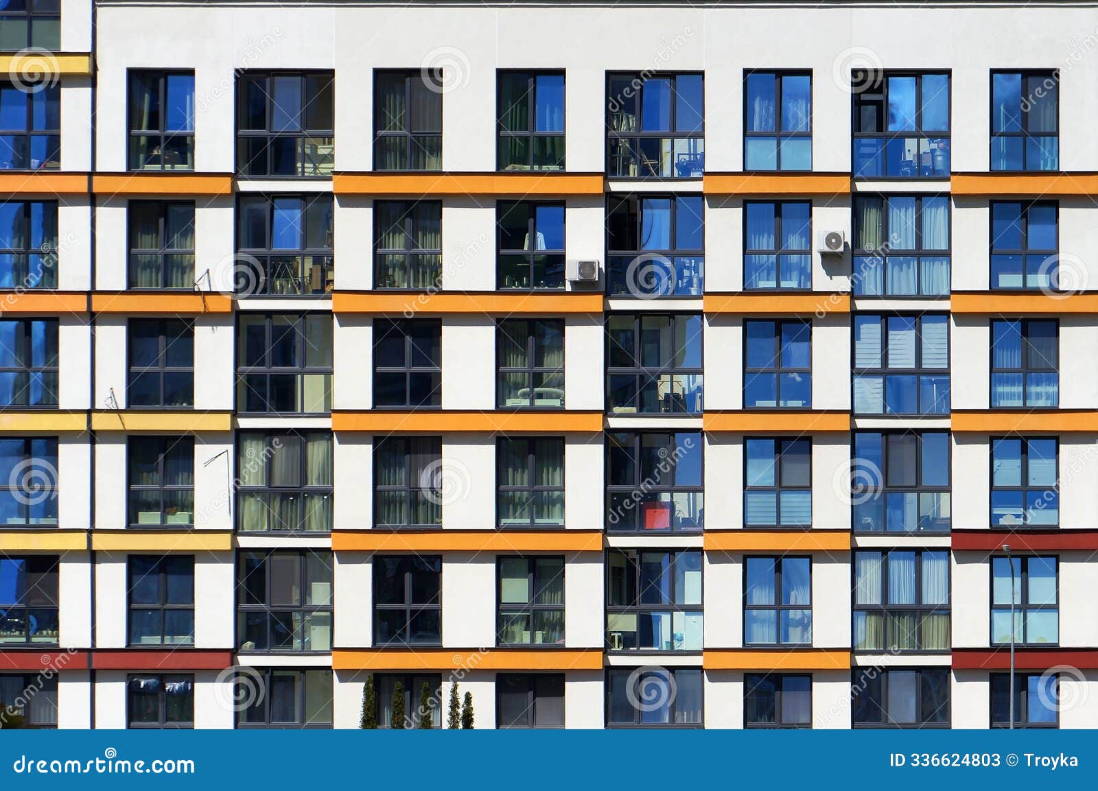 Architecture of Modern Building Stock Image - Image of glass, facade ...