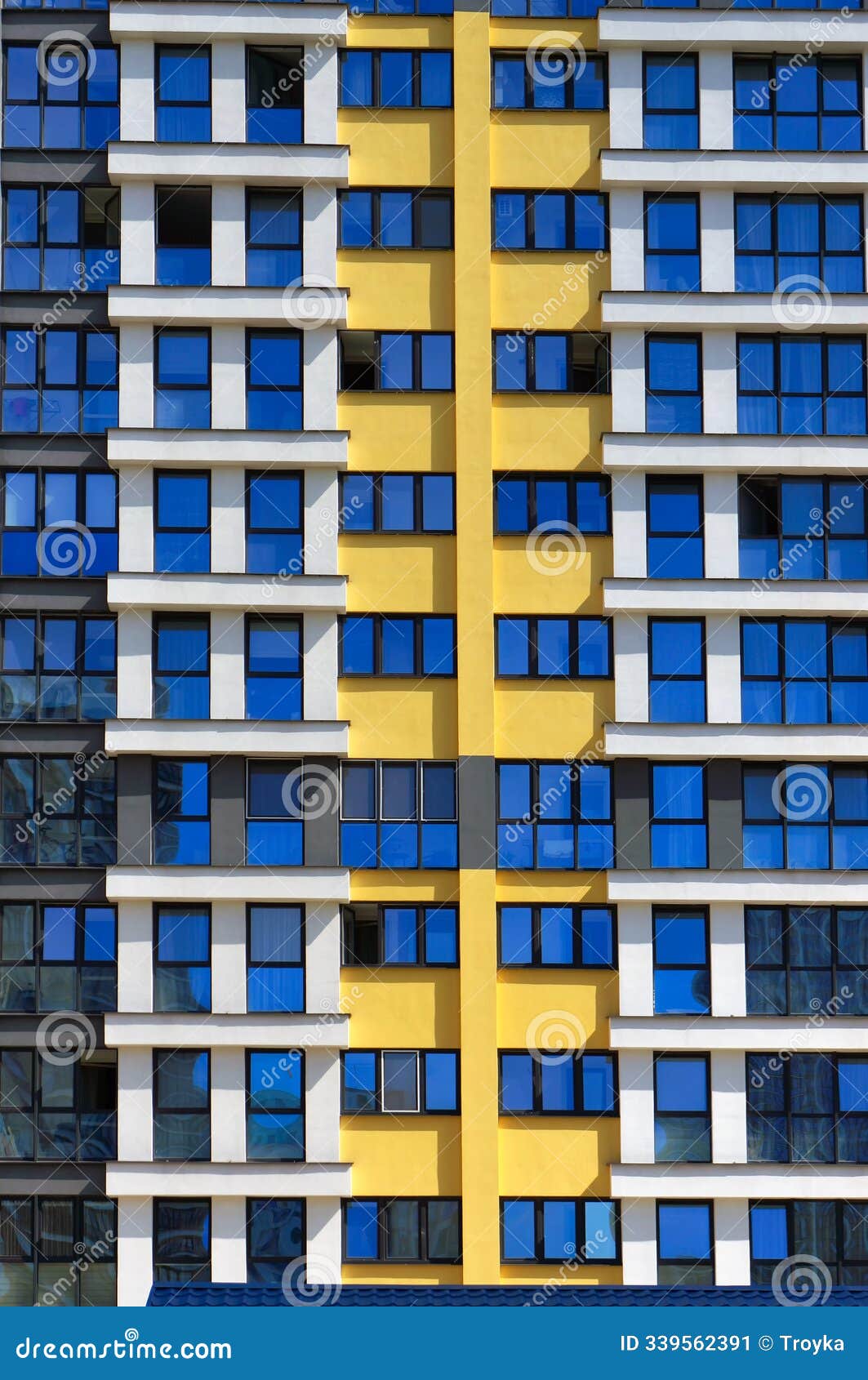 Architecture of Modern Building. Windows on Facade Stock Image - Image ...